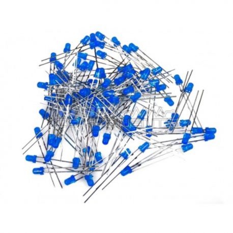 3mm Blue LED 3mm Blue LED 3mm Blue LED -100 Pcs. Pack