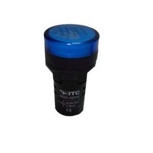 LED Indicator Lamp Blue 230Vac 22mm LED Indicator Lamp Blue